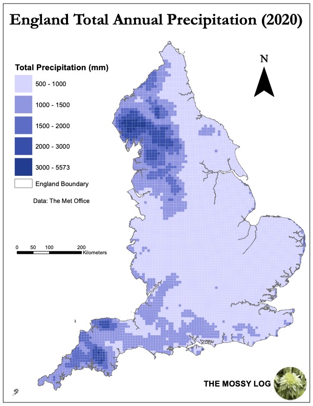 The Biogeography of Peatlands in England – The Mossy Log